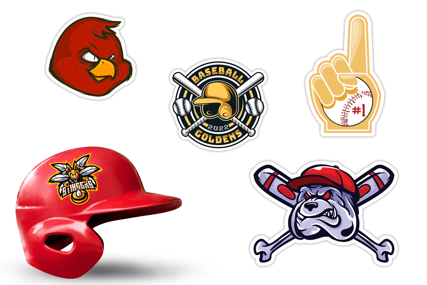 Custom Baseball Helmet Decals • Fast & free shipping • Vinyl Status