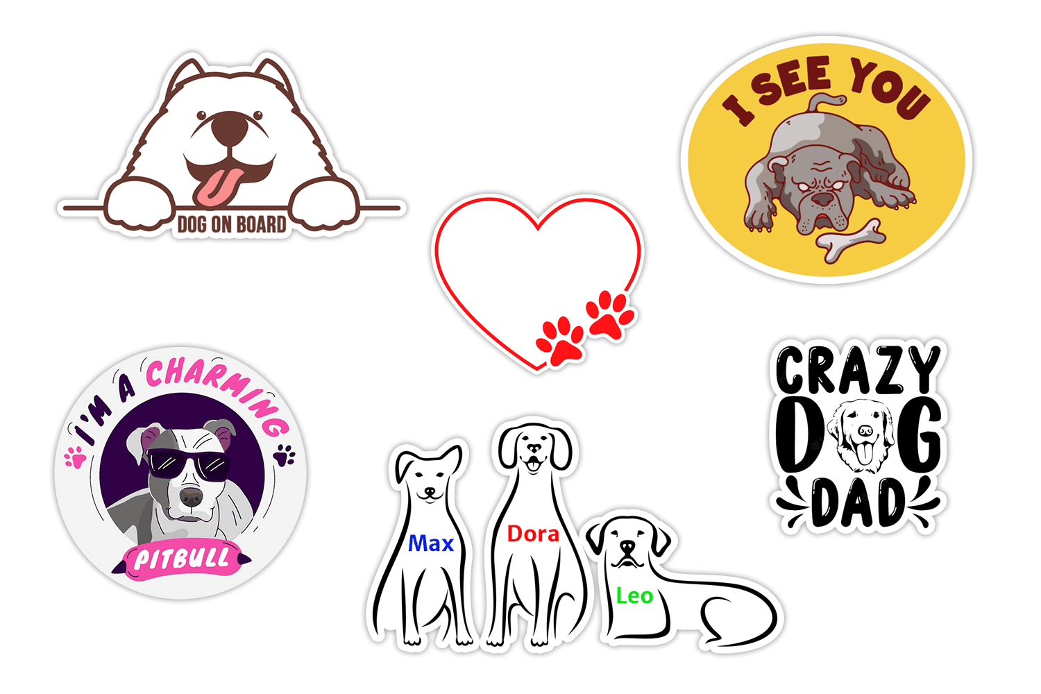 Custom Dog Decal for Car • Fast & free shipping • Vinyl Status