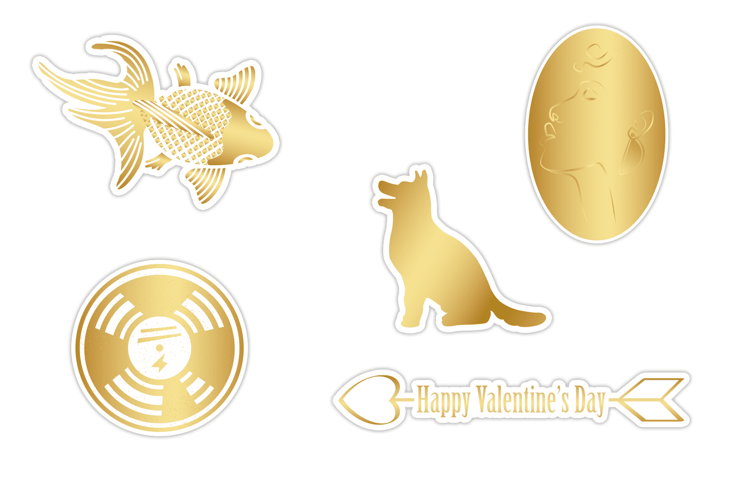 Custom Gold Stickers • Fast & free shipping • Vinyl Status