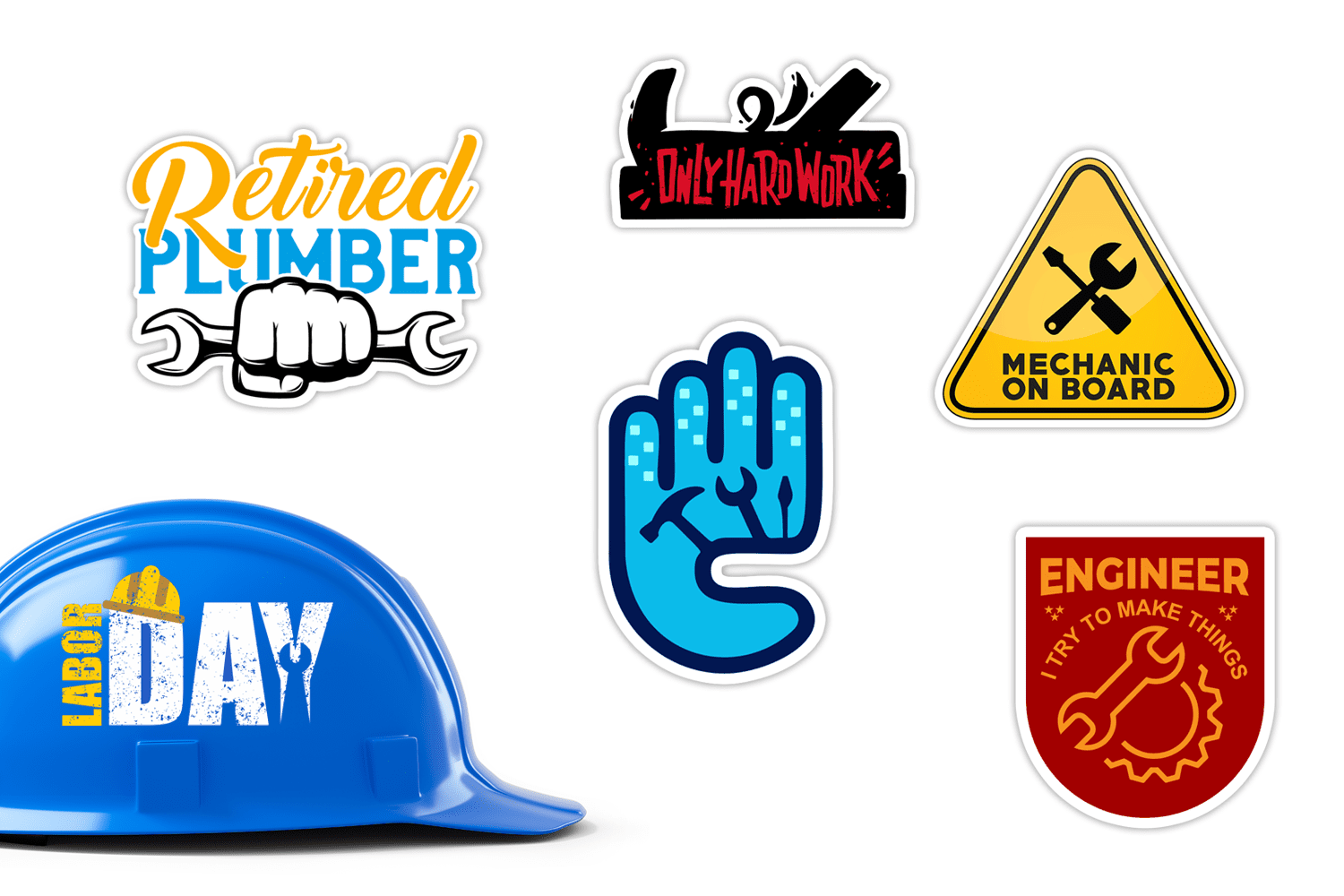 Custom Hard Hat Stickers • Fast & free shipping • Vinyl Status