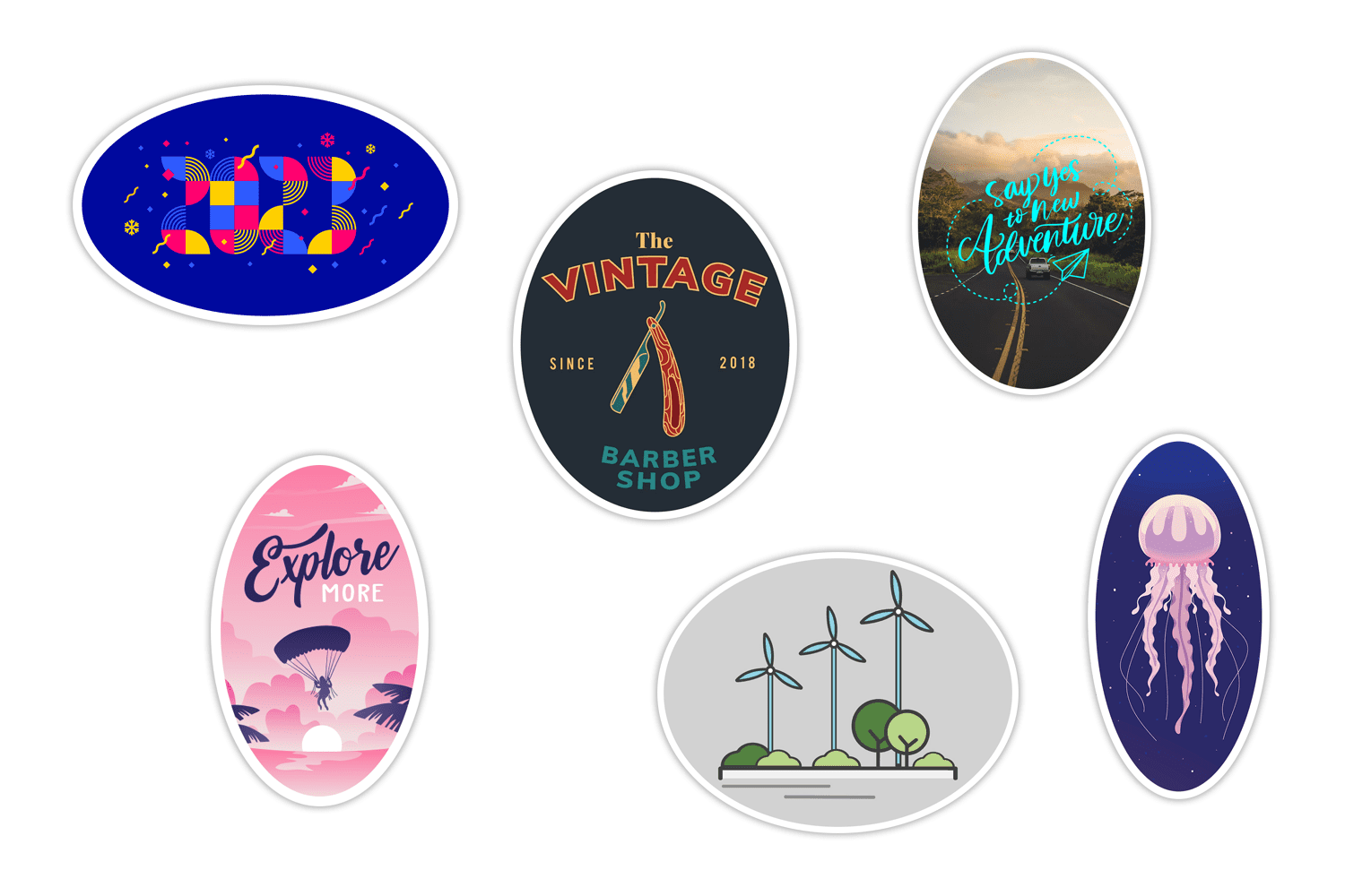Custom Oval Sticker • Fast & free shipping • Vinyl Status