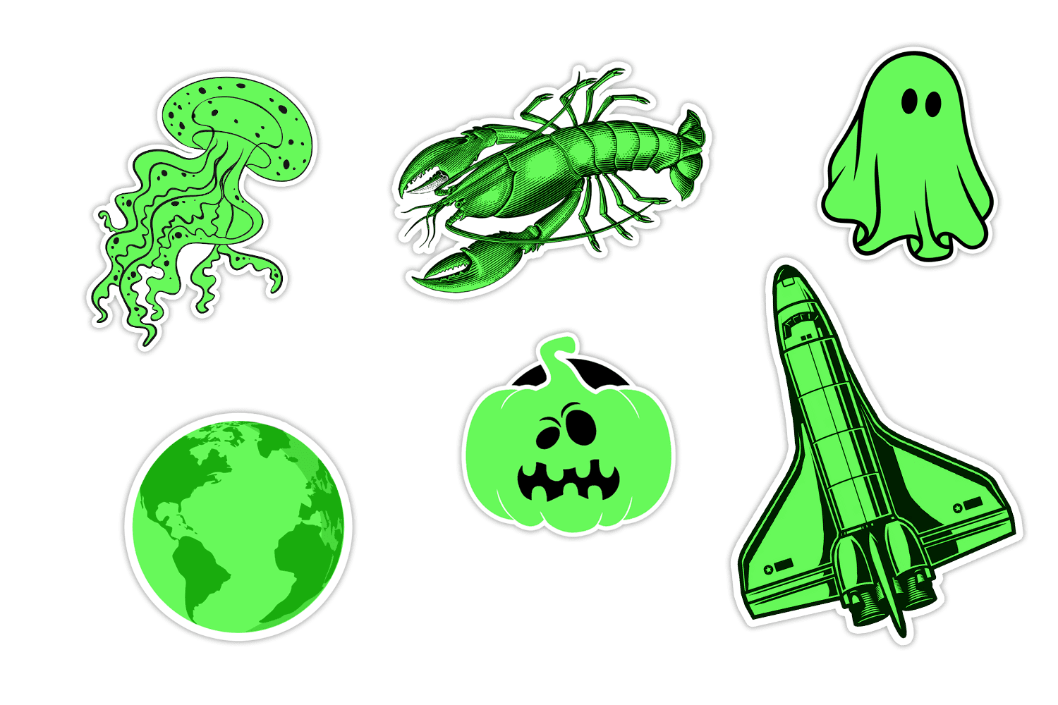 Glow in the Dark Custom Stickers • Fast & free shipping • Vinyl Status