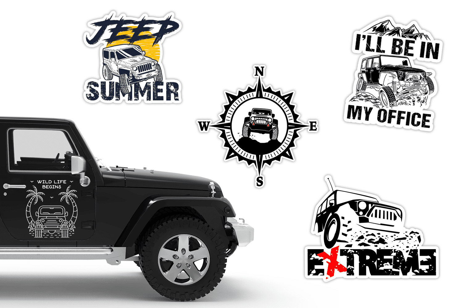 Jeep Decals Custom • Fast & free shipping • Vinyl Status