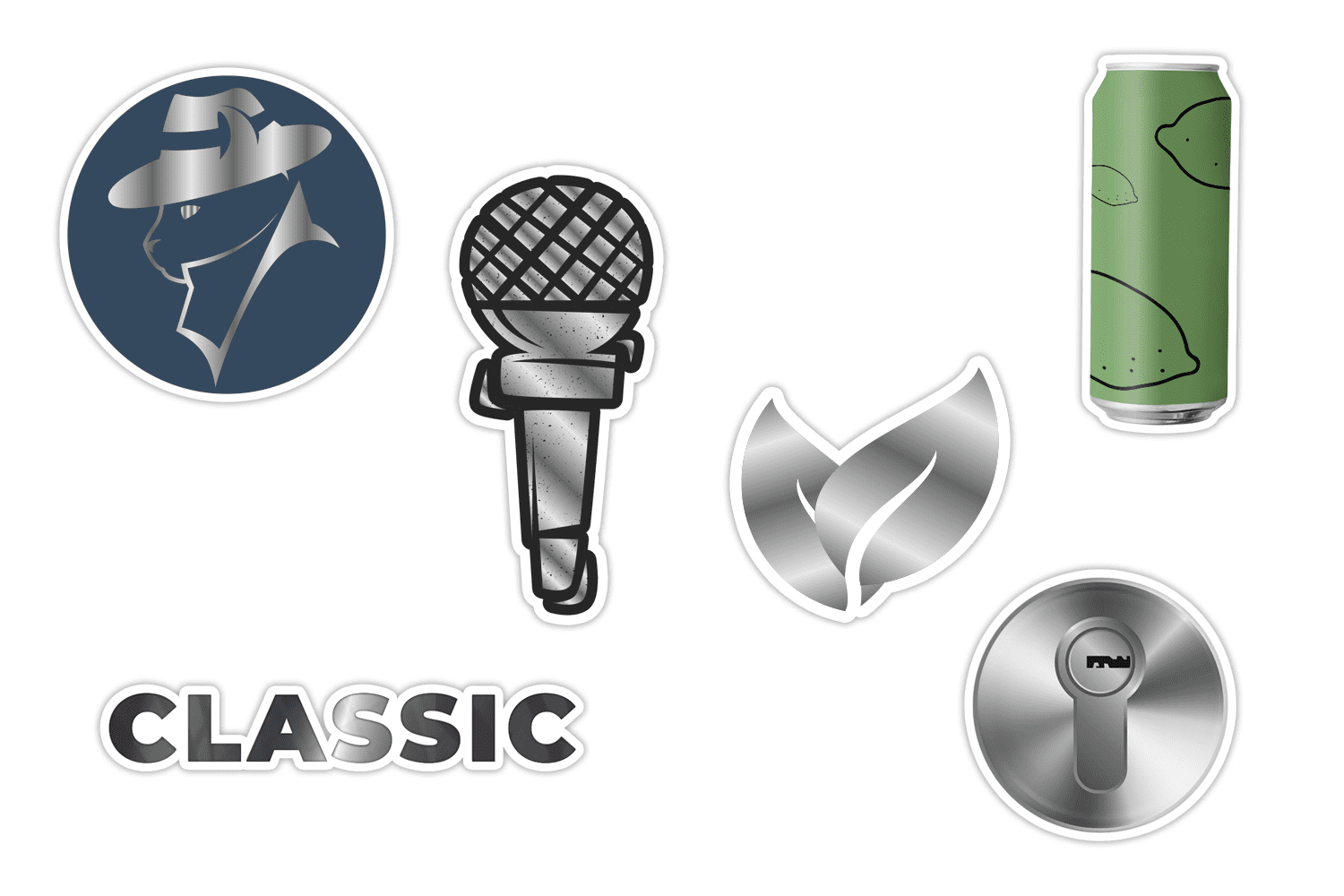 Metal Stickers Custom • Fast & free shipping • Vinyl Status