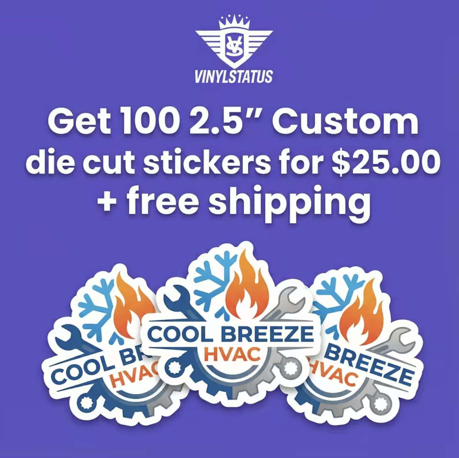 Design 100 2.5" Die Cut Stickers for $25 – AI Design Tools | Vinyl Status