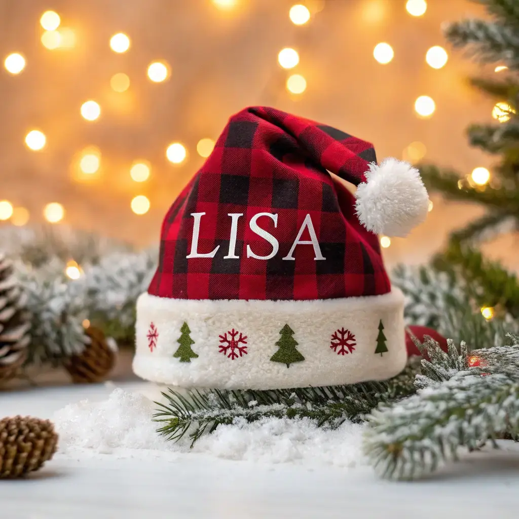 Personalized Santa Hat • Fast & free shipping • Vinyl Status